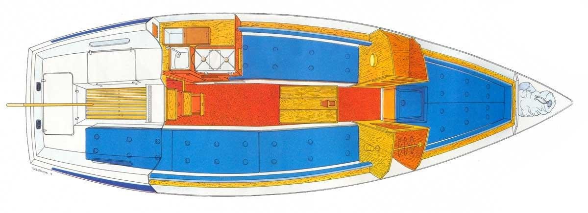 Maxi 77 sailboat today for only € 2500! It is equipped with an outboard ...